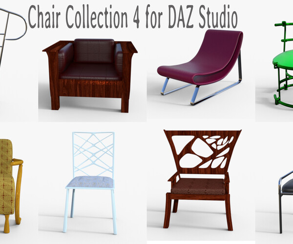 ArtStation - Chair Collection 4 for DAZ Studio | Resources
