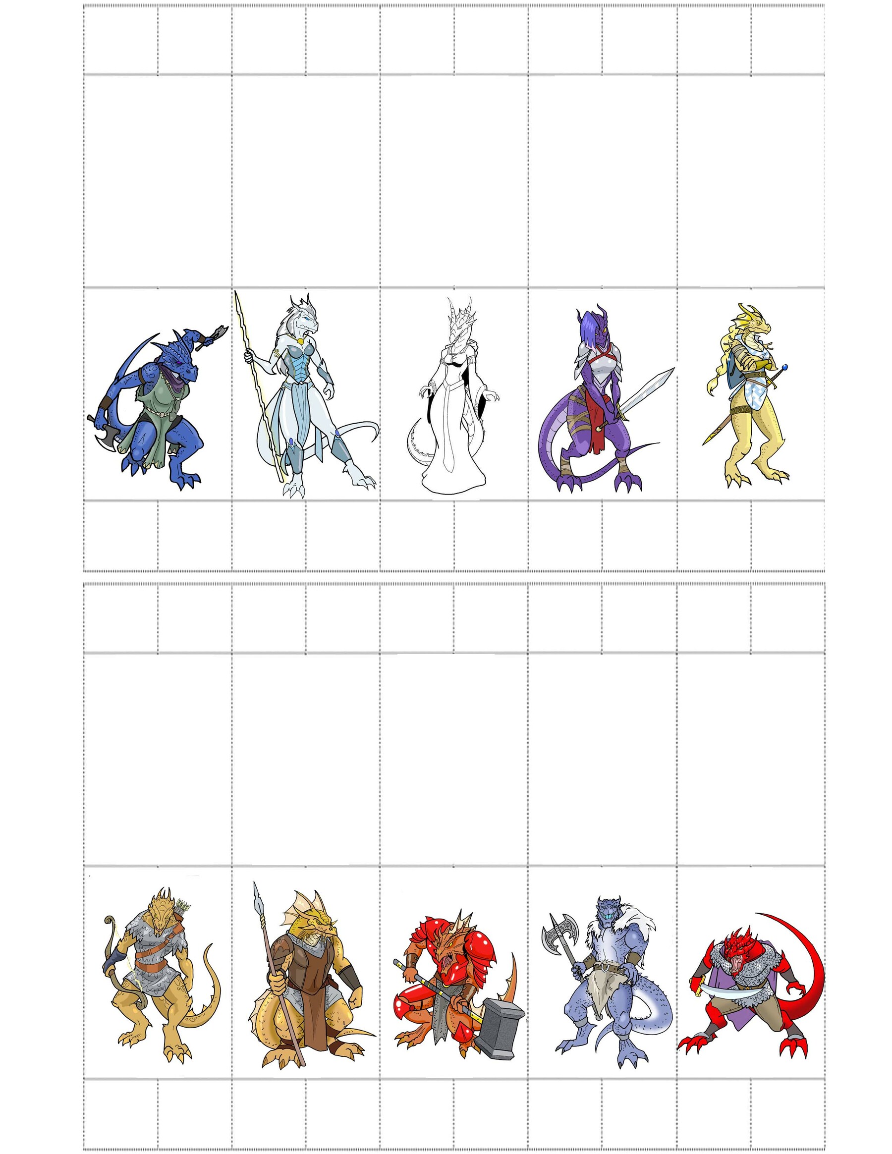 ArtStation - Dragonborn Minis 1 | Game Assets