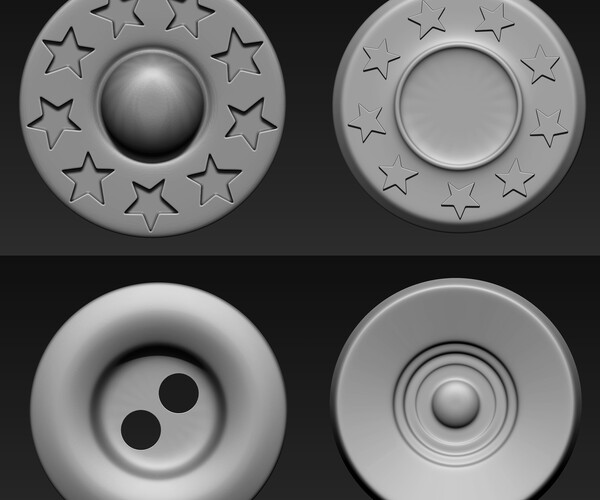 ArtStation - Buttons Collection IMM Brush Pack (30 in One) | Brushes