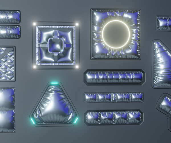 ArtStation - [FREE] Scifi space mylar decals pack | Resources