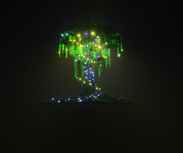 Artstation Voxel Tree Game Assets