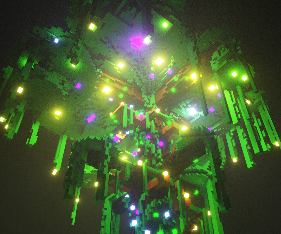 ArtStation - voxel tree | Game Assets
