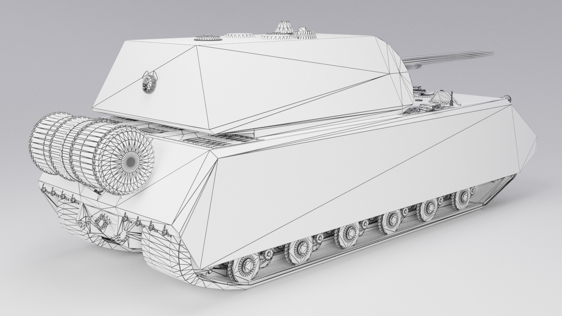 ArtStation - Maus Tank - Game-Ready - RIGGED - LOW-POLY - Low-poly 3D ...