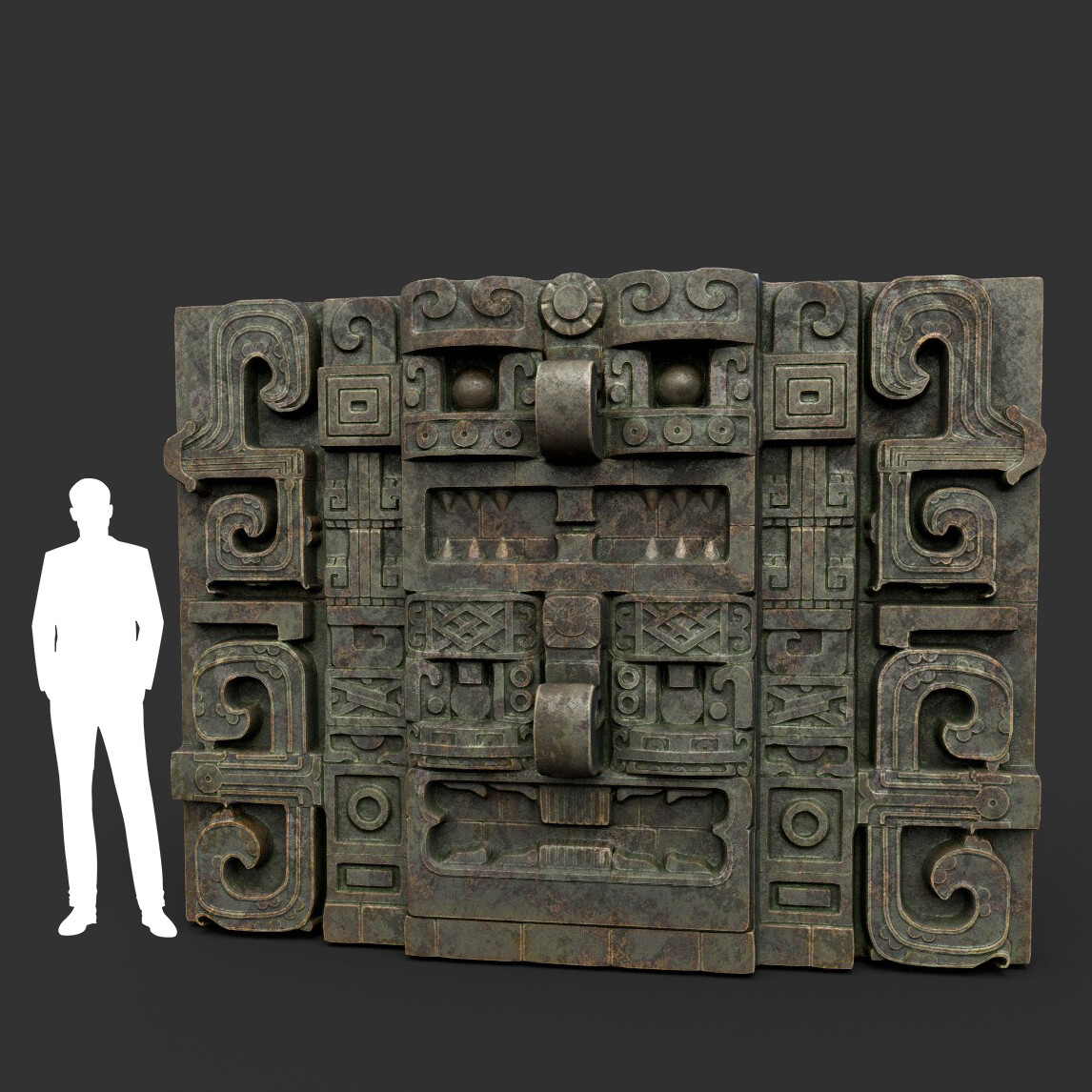 ArtStation - Low poly Mayan Inca Aztec Wall Modular Pack Mossy 210616 ...