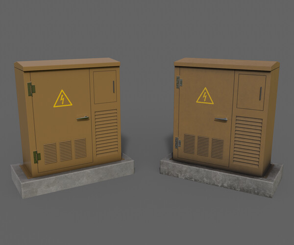 ArtStation - PBR Electric Box Brown | Game Assets
