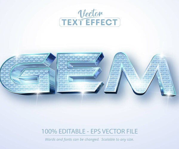 ArtStation - Gem text, shiny diamond textured style editable text ...