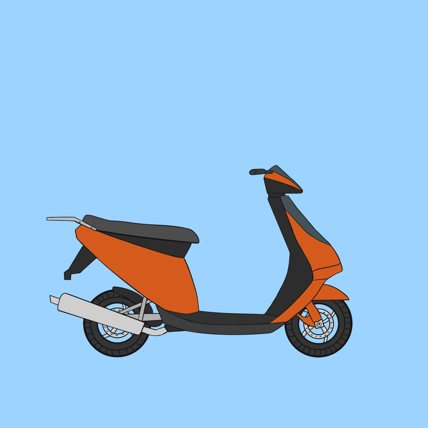 ArtStation - Cartoon Scooter motorbike sticker | Artworks