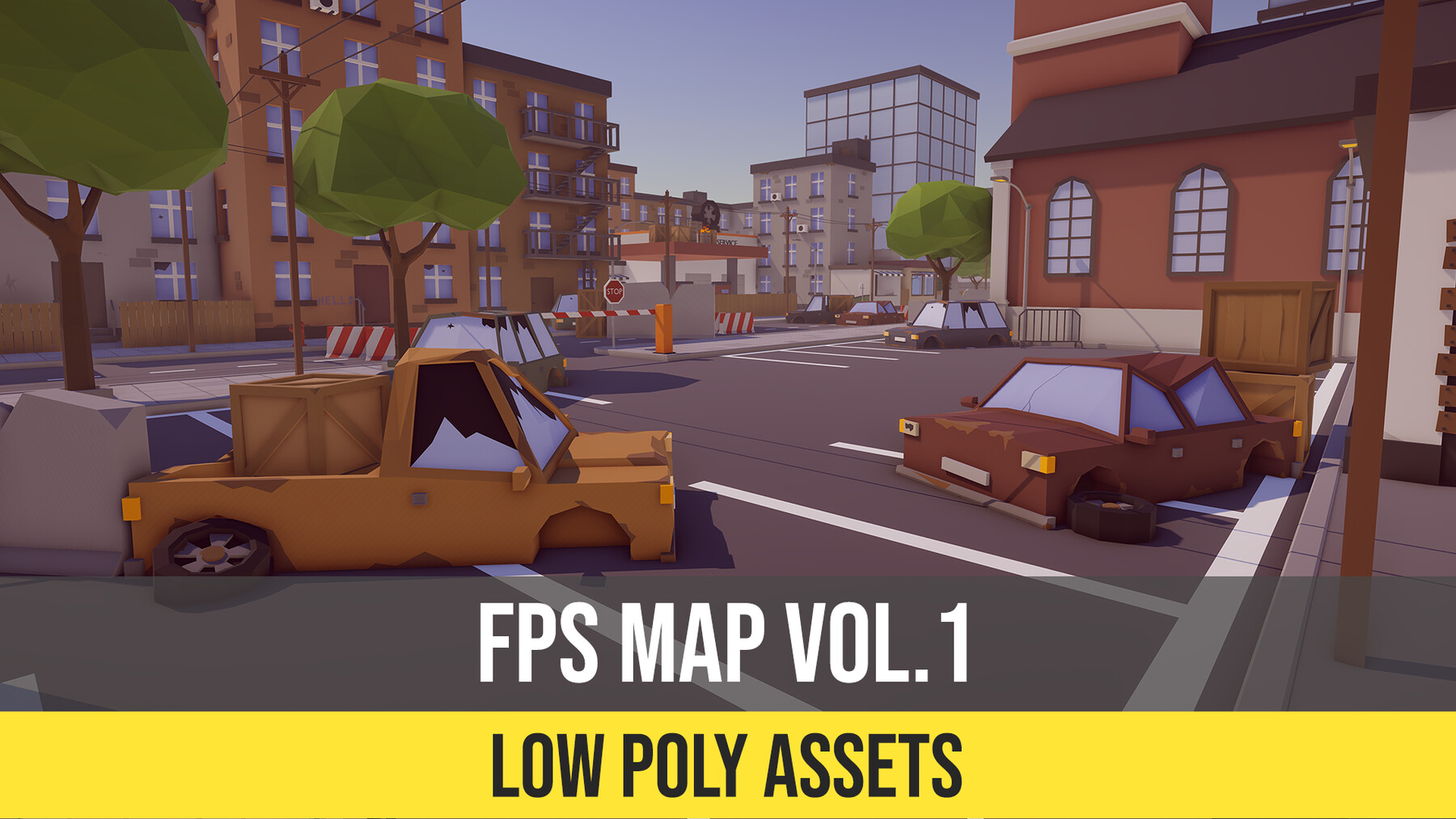 JustCreate - Unity & Unreal Engine 3D Assets - Low Poly FPS Map Vol1 - Asset for Unity 3D, Map ...