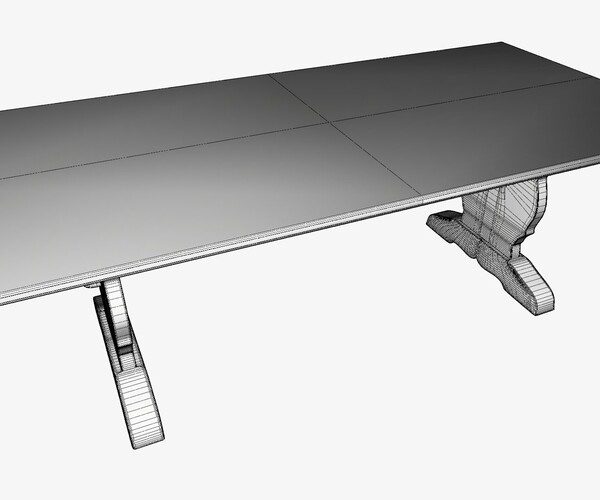 ArtStation - 3D Trestle table | Game Assets