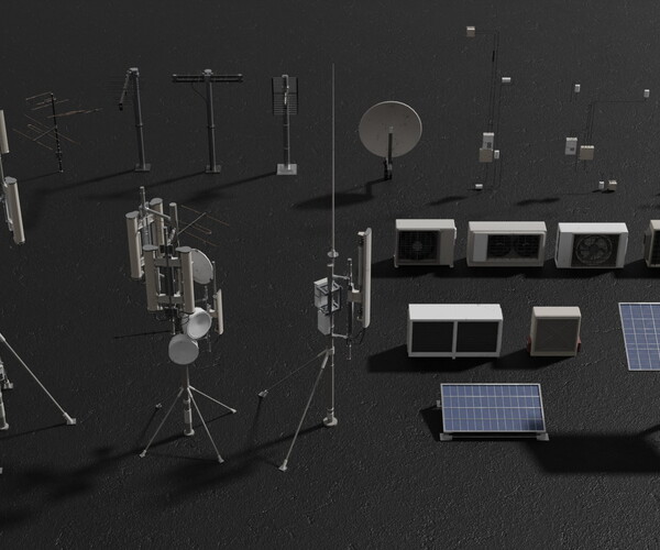 ArtStation - Rooftop Props Collections | Game Assets