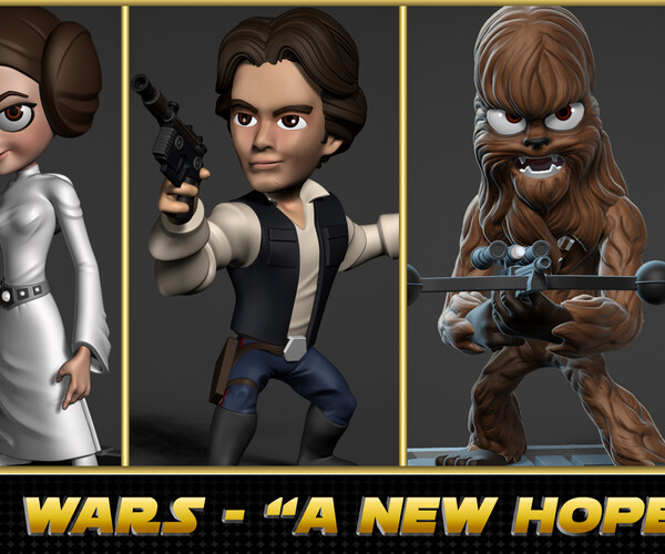 ArtStation - Mini Star Wars Series 1 - "A New Hope" figures | Resources