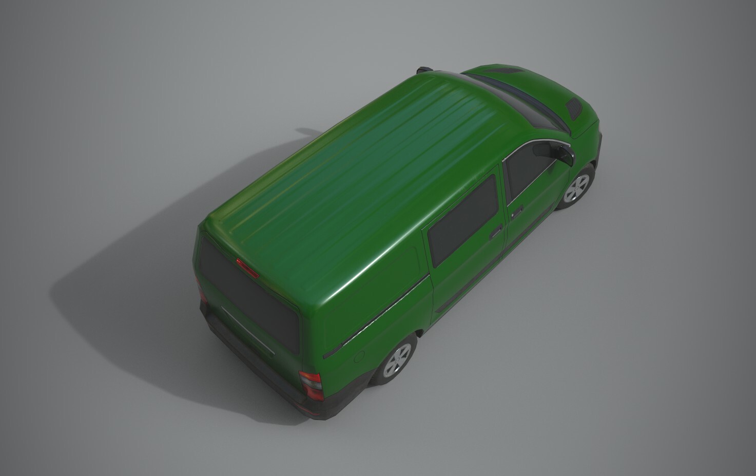 ArtStation - Generic Minivan Green | Game Assets