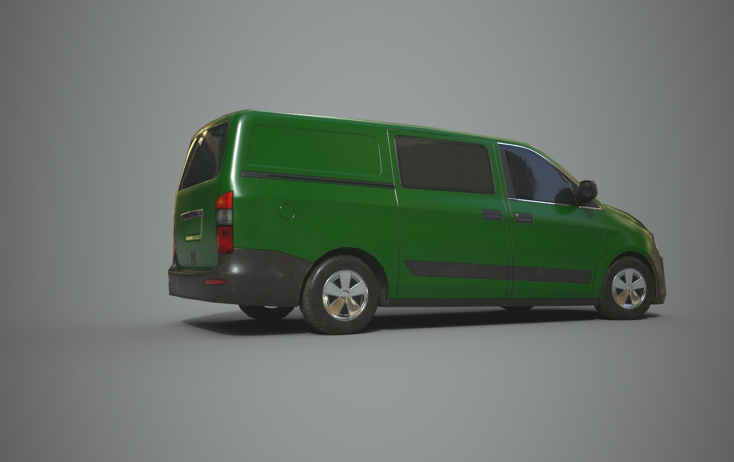 ArtStation - Generic Minivan Green | Game Assets