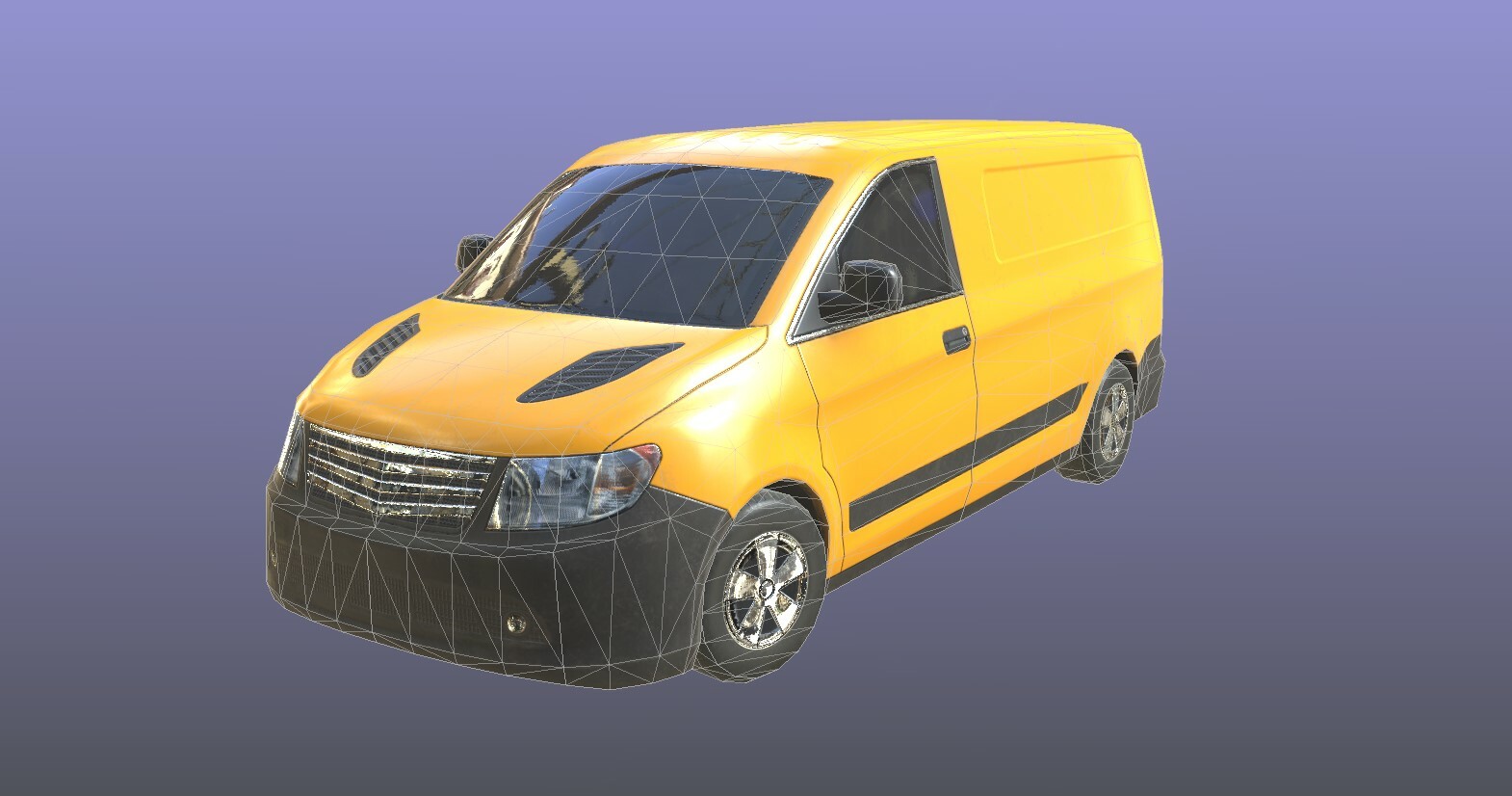 ArtStation - Generic Minivan Yellow | Game Assets