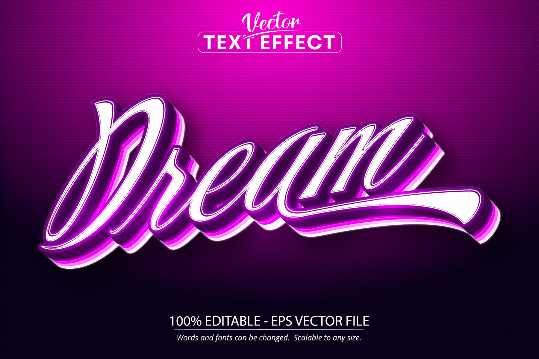ArtStation - Dream text, cartoon style editable text effect | Artworks