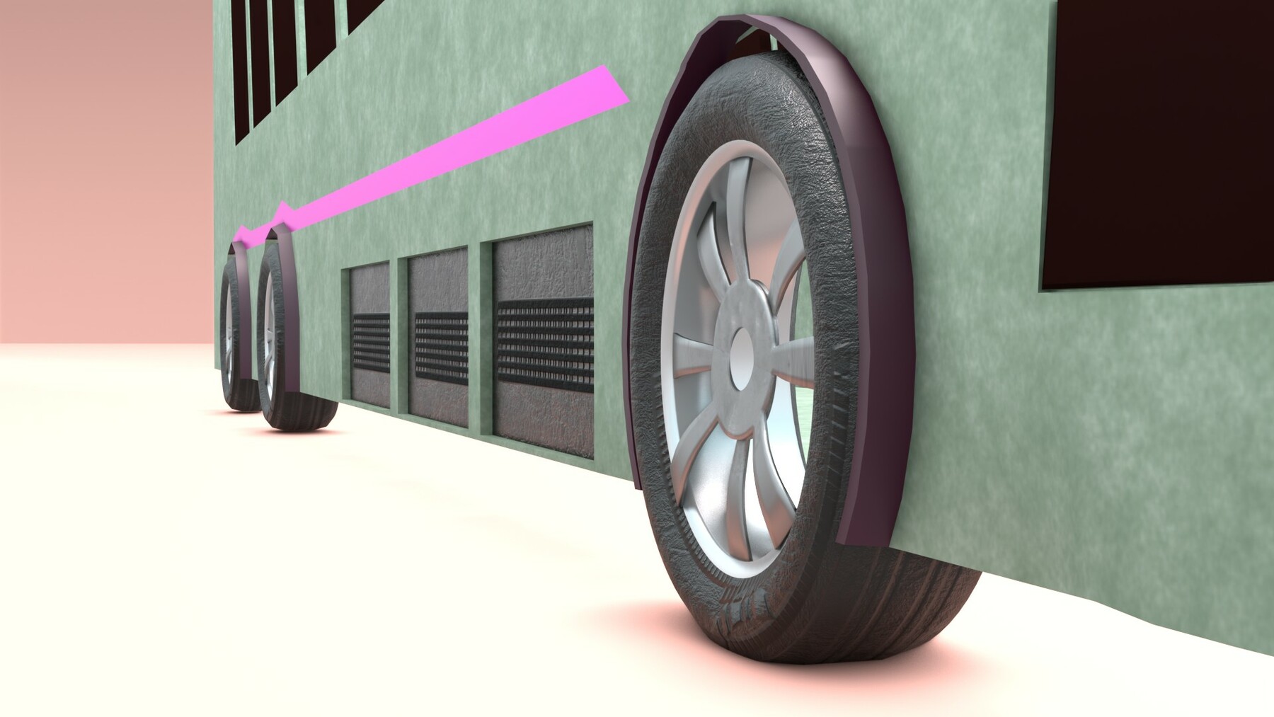 ArtStation - Bus 3D low-Poly Model | Resources