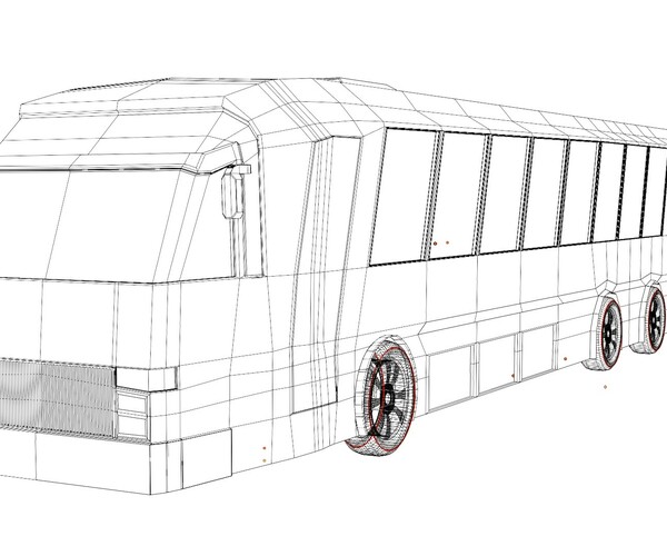 ArtStation - Bus 3D low-Poly Model | Resources