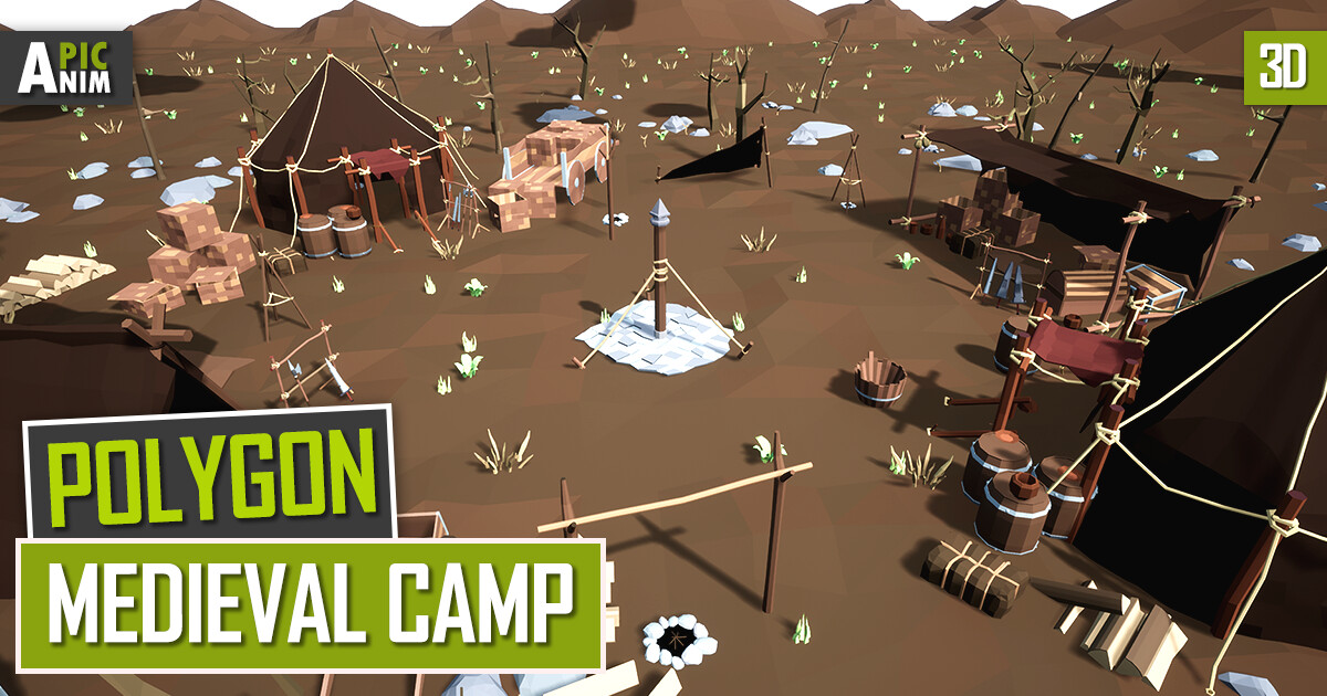 ArtStation - Polygon - Medieval Camp (Unity, UE4) | Game Assets