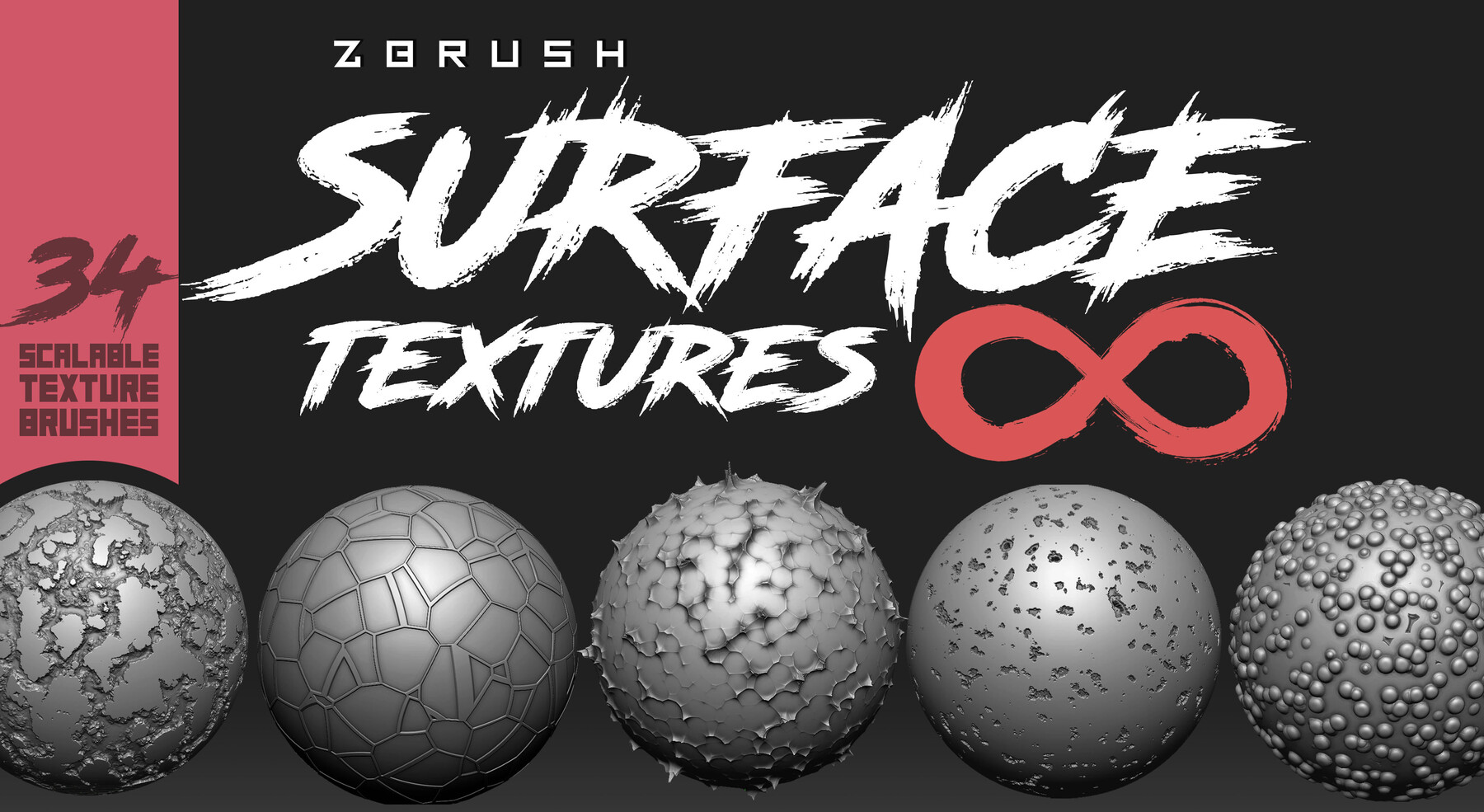 Pierre Rogers - Surface Textures Infinite : ZBrush Texture Brushes