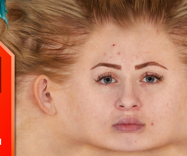 ArtStation - Female High Res Head Texture 241 | Game Assets