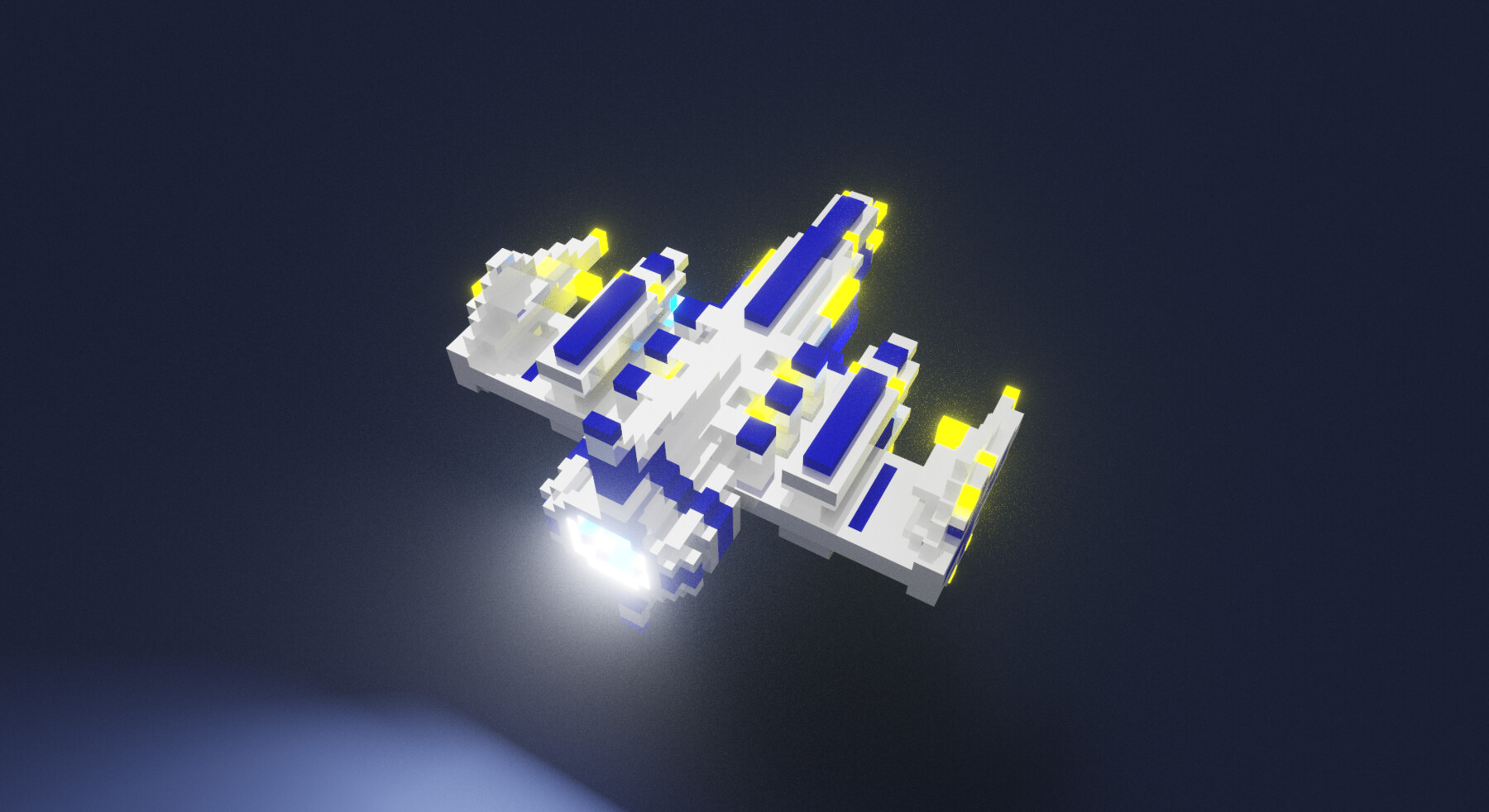 ArtStation - 3d voxel space ship fighter | Game Assets