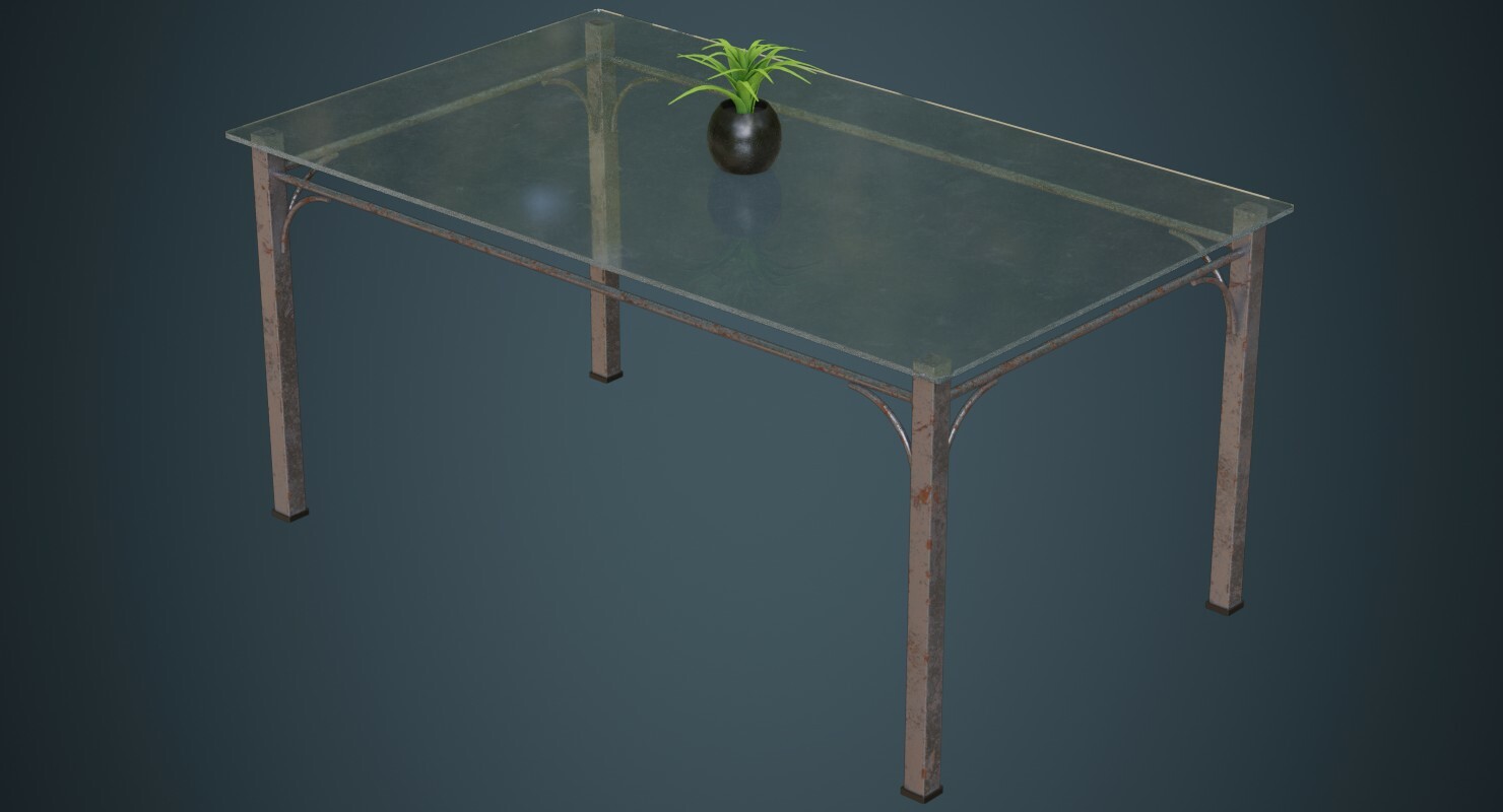 ArtStation - Glass Table 1B | Game Assets