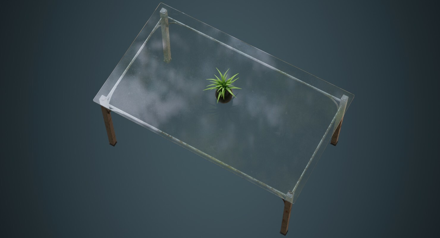 ArtStation - Glass Table 1B | Game Assets