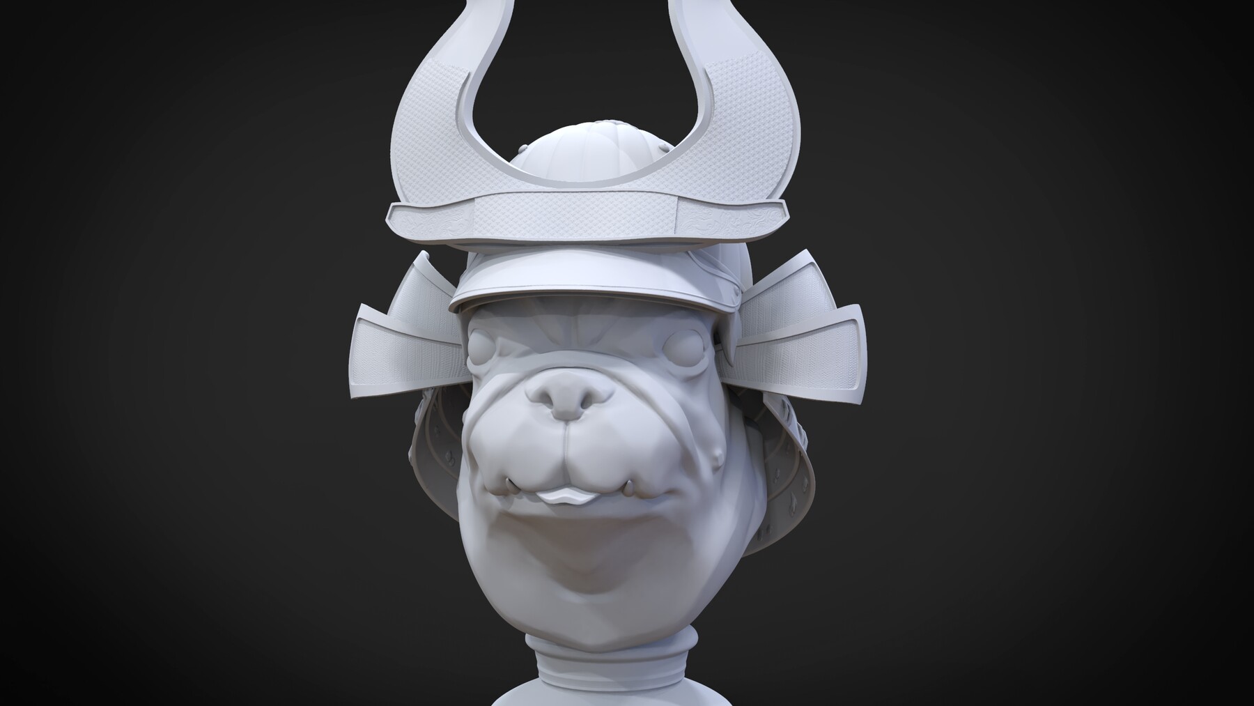 ArtStation - Pug Samurai Bust for 3d print | Resources