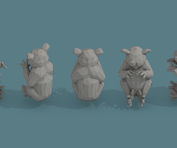 ArtStation - Low Poly Animal Isometric Icon Pack 02 | Game Assets