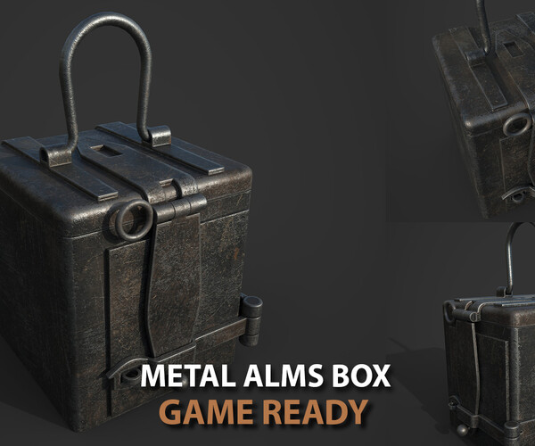 ArtStation - Metal alms box | Game Assets