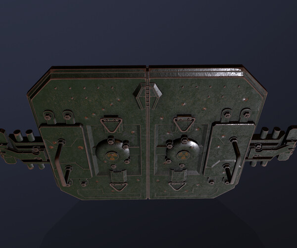 ArtStation - Armored gate Low-poly | Resources