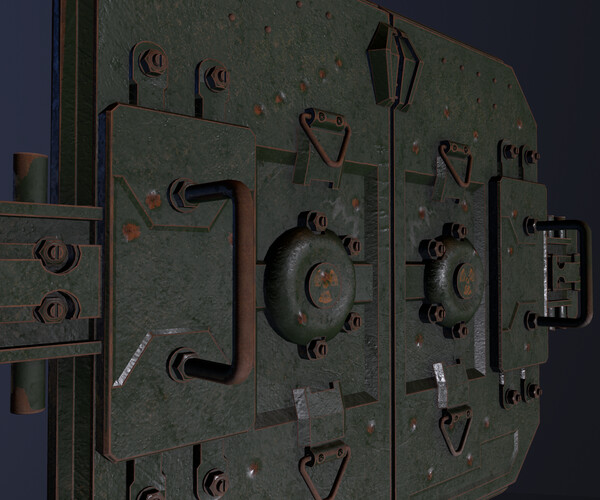 ArtStation - Armored gate Low-poly | Resources