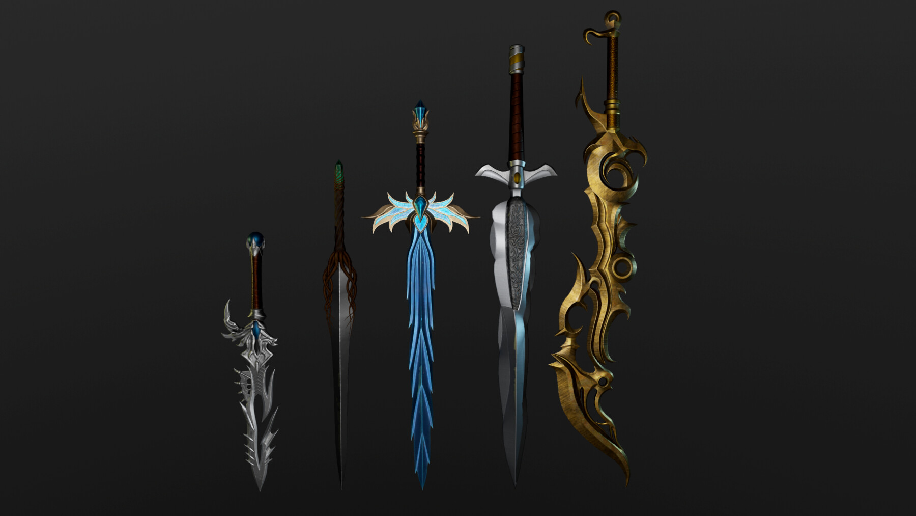 ArtStation - Low-Poly 3D Model Swords Pack | Game Assets