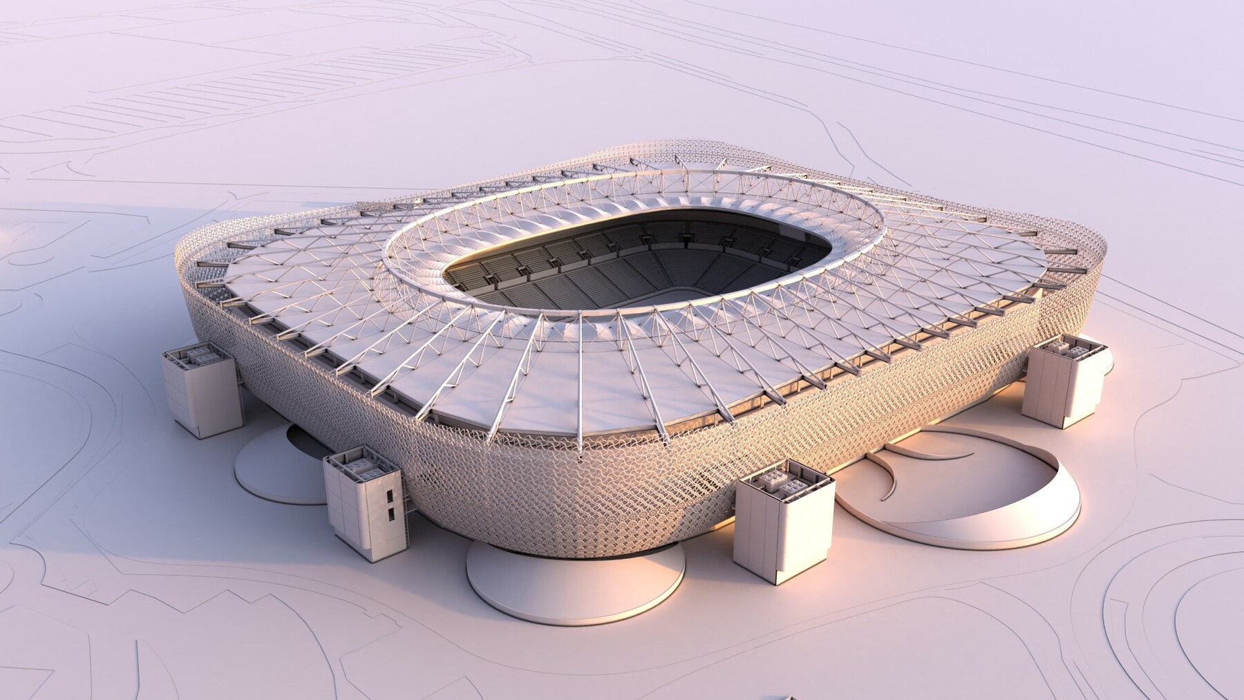 ArtStation - Al Rayyan Stadium fifa world cup 2022 qatar 3D model ...