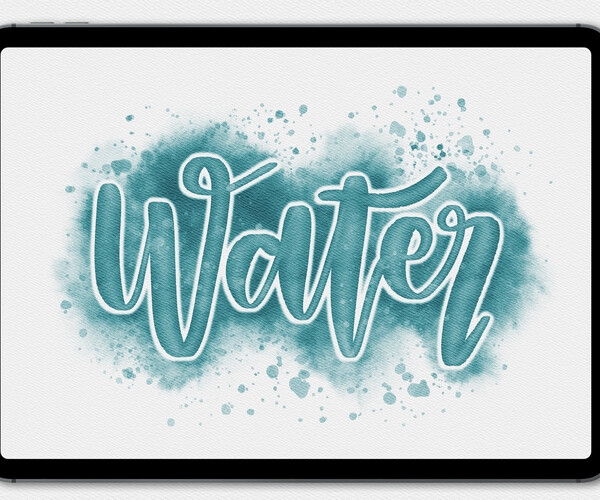 ArtStation - Realistic Watercolor Lettering Brushes for Procreate | Brushes