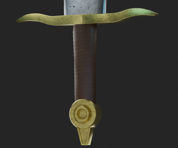 ArtStation - Realistic Sword - Steel and Gold | Resources