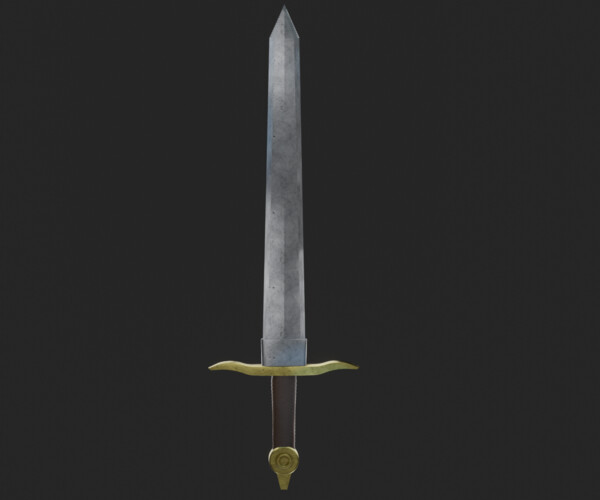 ArtStation - Realistic Sword - Steel and Gold | Resources