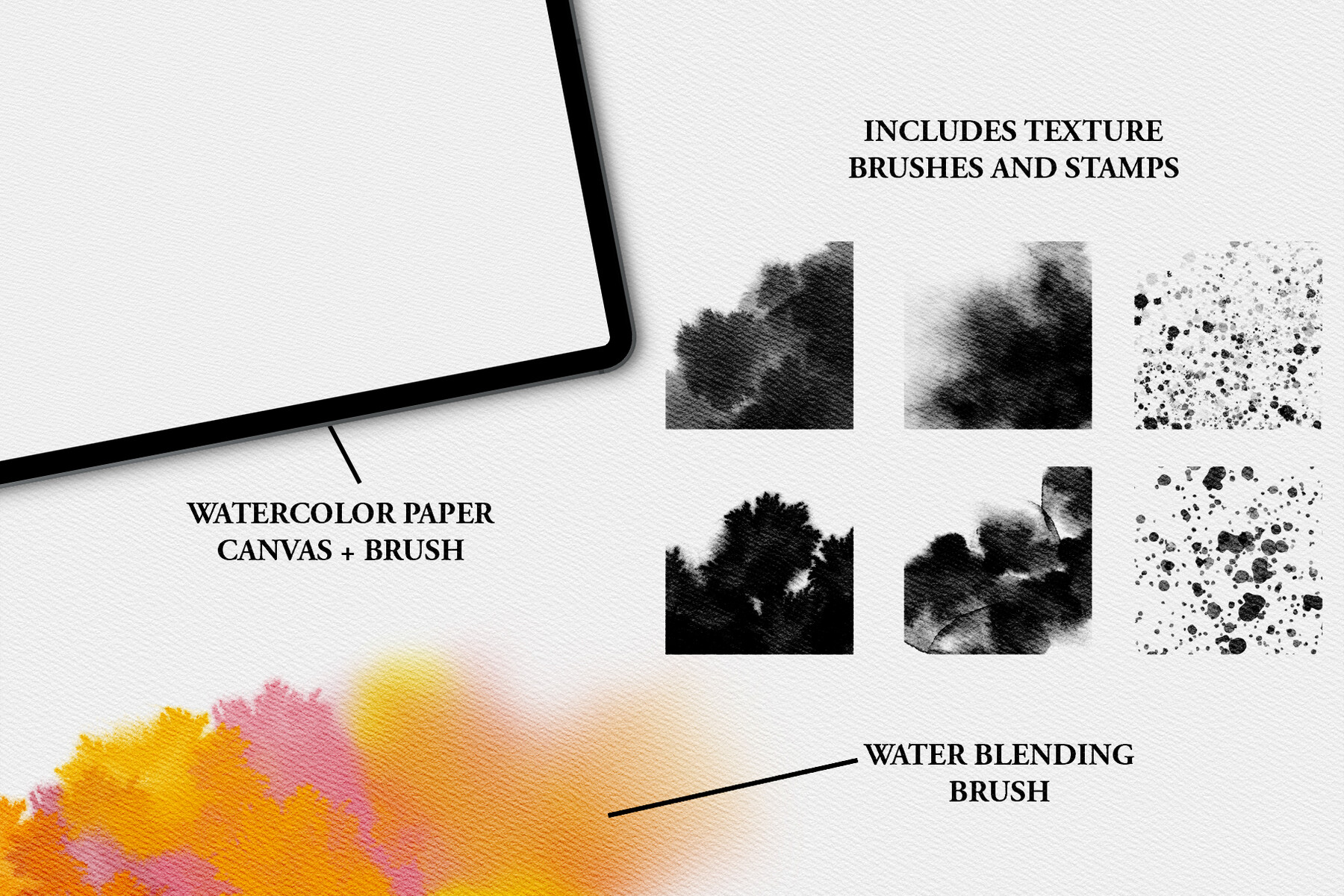 ArtStation - Realistic Watercolor Lettering Brushes for Procreate | Brushes