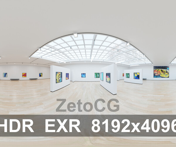 ArtStation - HDRI - Art Museum Gallery Interior 4b - v1 - HDR ...
