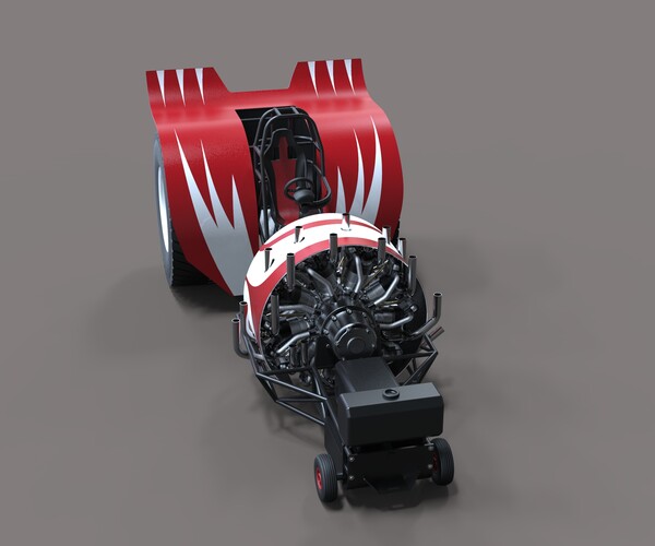 ArtStation - Pulling tractor with radial engine | Resources