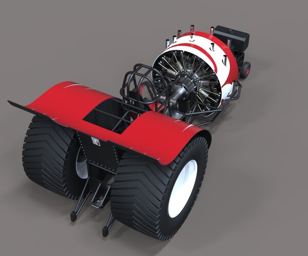 ArtStation - Pulling tractor with radial engine | Resources