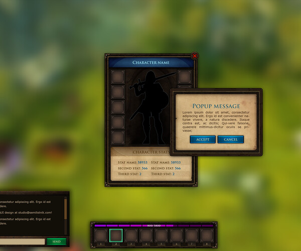 ArtStation - MMORPG UI Kit v1.2 | Game Assets
