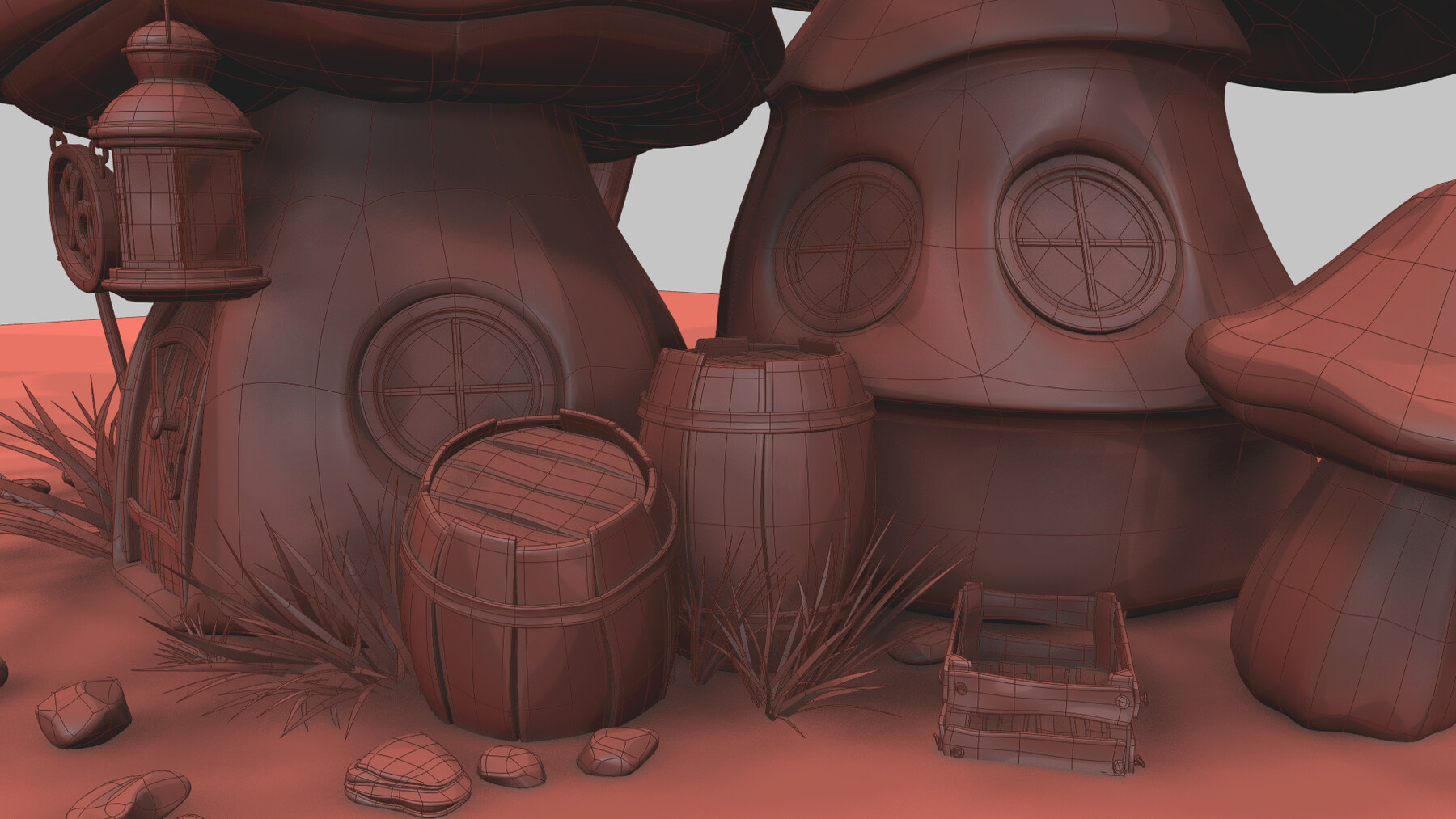 ArtStation - 3D Mushroom house | Game Assets