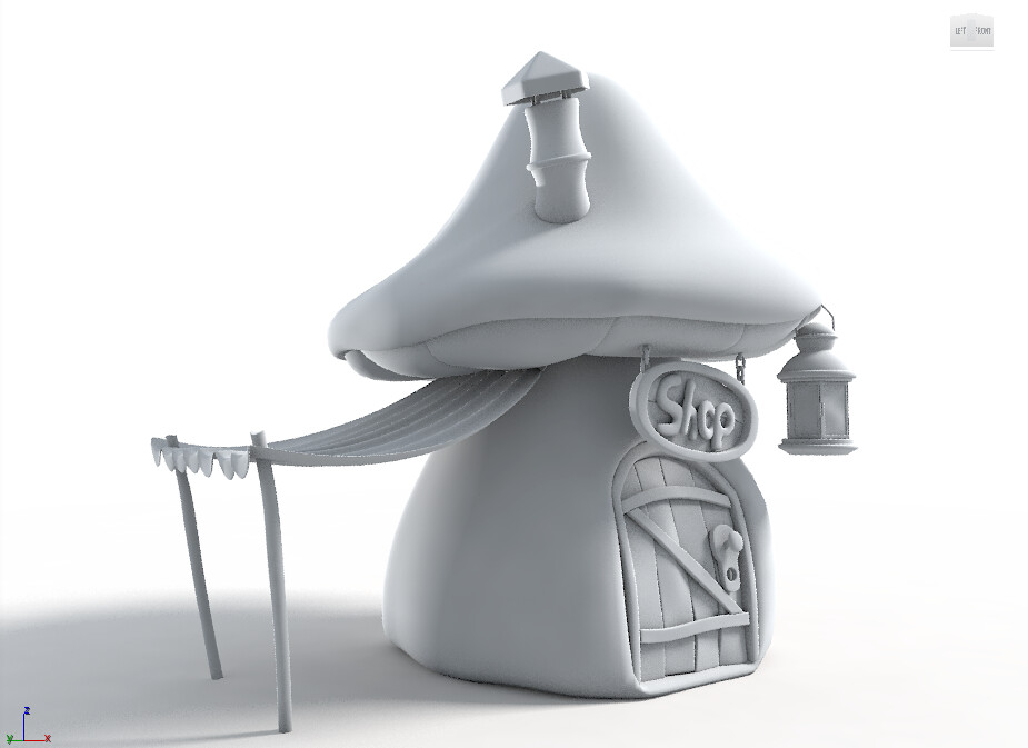 ArtStation - 3D Mushroom house | Game Assets