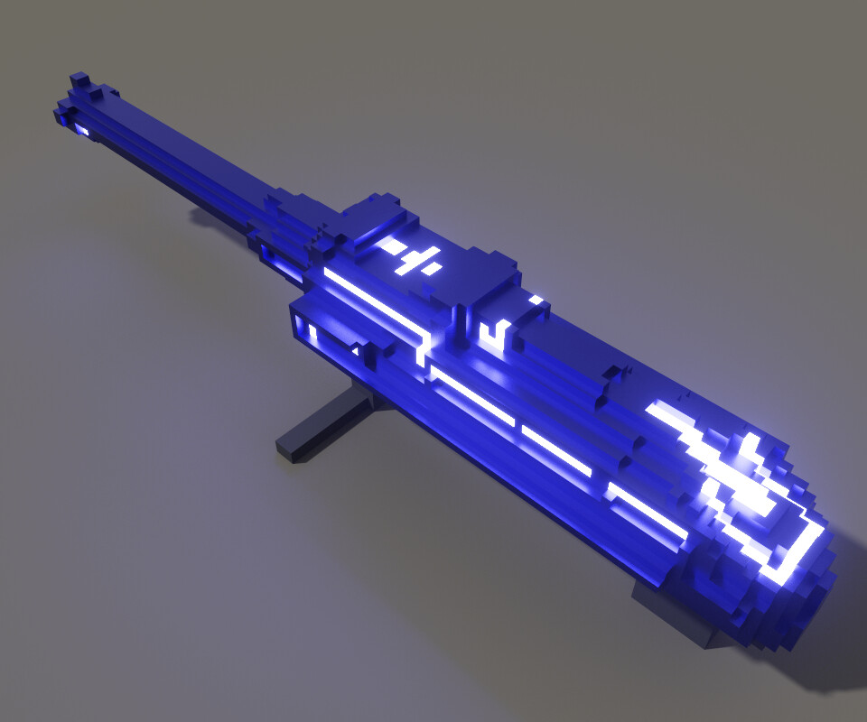 ArtStation - 3d voxel gun free | Game Assets