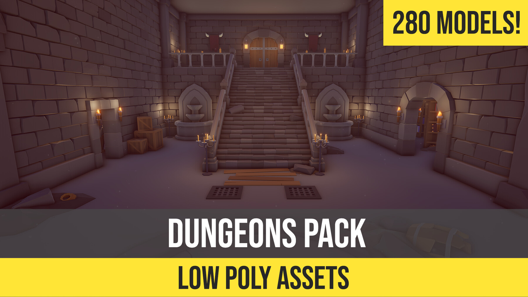 Justcreate Unity And Unreal Engine 3d Assets Low Poly Dungeons