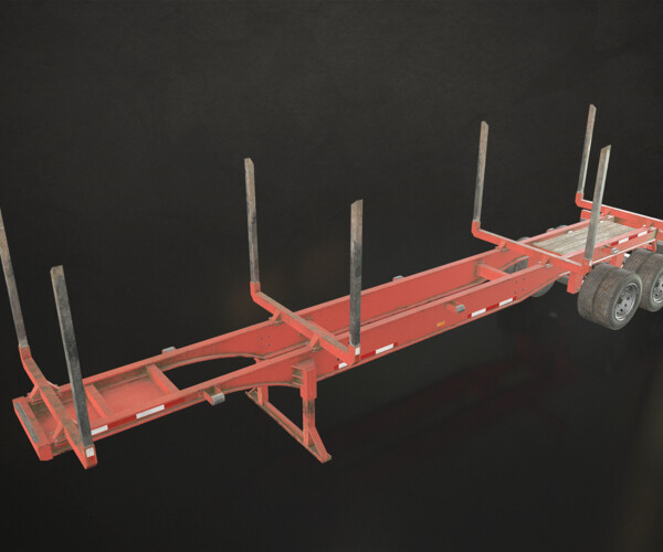 ArtStation - Logging Trailer - Low Poly | Game Assets