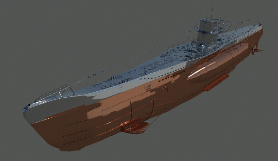 ArtStation - U-boat Type VII 3d model | Resources