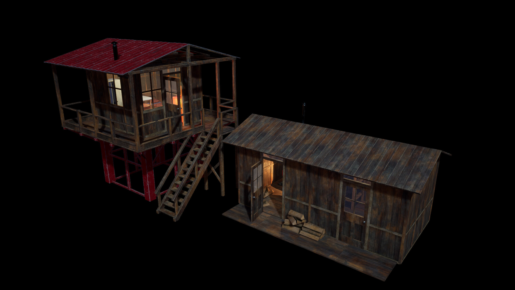 ArtStation - Modular Watchtower and house | Game Assets