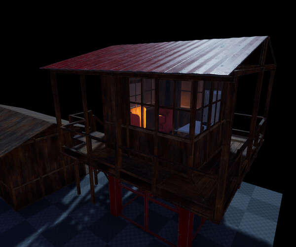 ArtStation - Modular Watchtower and house | Game Assets